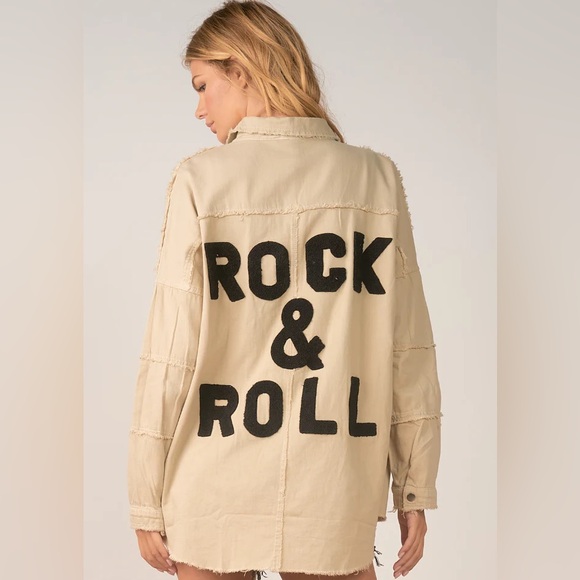 Elan | Tops | Elan Rock Roll Buttondown Shirt Size Xs | Poshmark